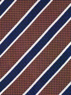 Zegna Striped Neck Tie - Brown