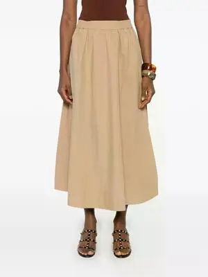 YERSE Midi Skirt With Elasticated Waistband