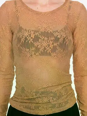Imperial Lace Long-sleeve Top - Neutrals