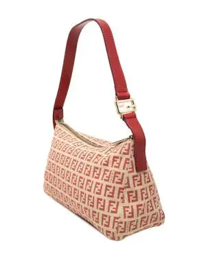 Fendi Zucchino Canvas Pochette Shoulder Bag