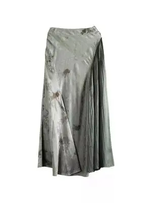 MUTEDANCE Floral-jacquard Asymmetrical Skirt