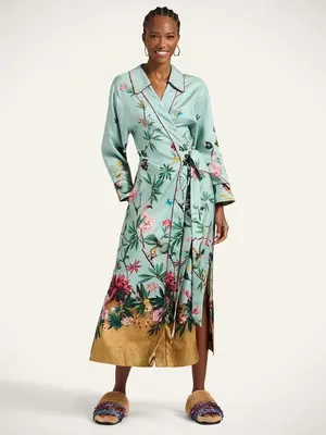 La DoubleJ Zooflora Light Silk Wrap Dress