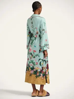 La DoubleJ Zooflora Light Silk Wrap Dress