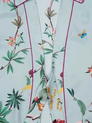 La DoubleJ Zooflora Light Silk Wrap Dress