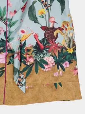 La DoubleJ Zooflora Light Silk Wrap Dress