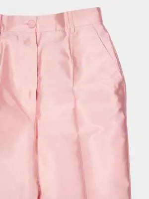 Dolce & Gabbana Silk Shantung Trousers - Pink