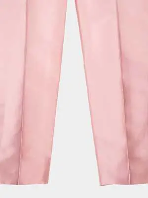 Dolce & Gabbana Silk Shantung Trousers - Pink