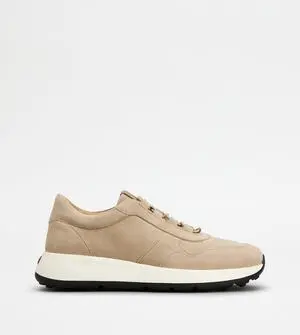 TOD'S Suede Sneakers With Red Dot Detail