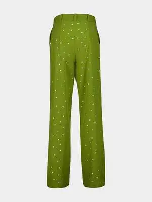 PAULA Sequin-embroidered Straight Leg Pants