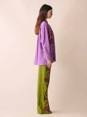 PAULA Sequin-embroidered Straight Leg Pants