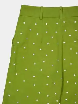 PAULA Sequin-embroidered Straight Leg Pants
