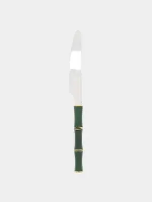 NEVA Green Bamboo Knife - Silver