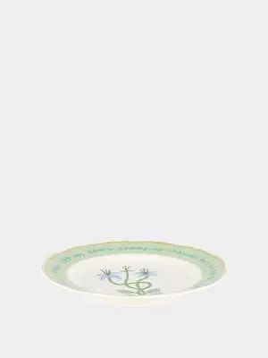 BITOSSI Flower Dessert Plate - Green