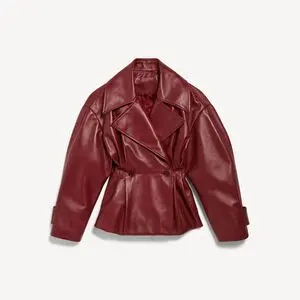 Balenciaga Folded Short Trench - Red