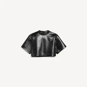Balenciaga Cropped T-shirt - Black