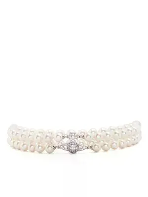 VIVIENNE WESTWOOD Orb-plaque Two-row Pearl Necklace