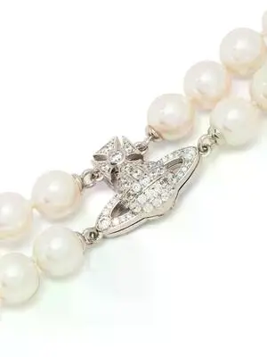 VIVIENNE WESTWOOD Orb-plaque Two-row Pearl Necklace