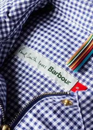 PAUL SMITH LOVES BARBOUR Gingham 'spey' Jacket - Blue