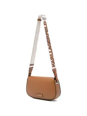 Karl Lagerfeld K/circle Perforated Shoulder Bag - Brown