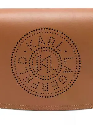 Karl Lagerfeld K/circle Perforated Shoulder Bag - Brown