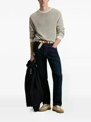 Woolrich Striped Crew-neck Sweater - Neutrals