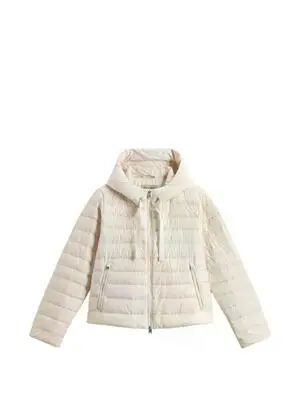 Woolrich Hooded Quilted Jacket - White