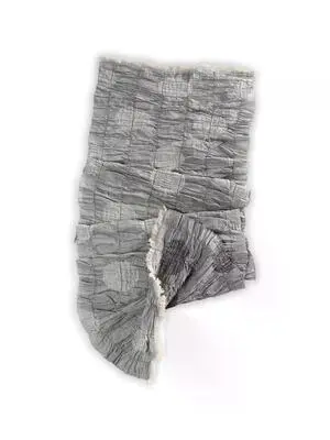 Y’s Fringed Textured Scarf