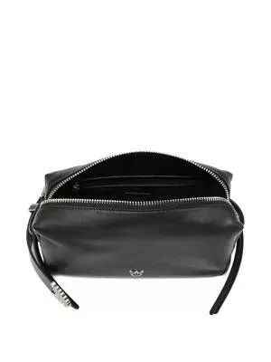 Pinko Logo Buckle Shoulder Bag - Black