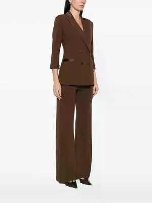 Imperial Double-breasted Blazer - Brown