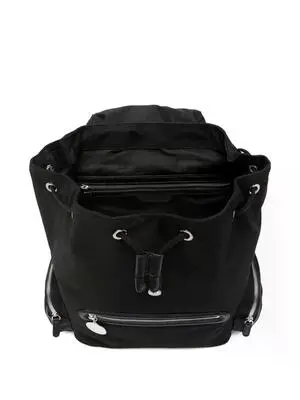 Stella McCartney Dartmoor Drawstring Flap Backpack - Black