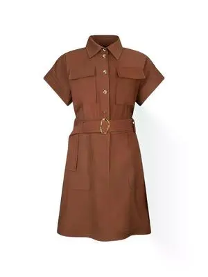 Liu Jo Tobacco Button-fastening Shirt Dress