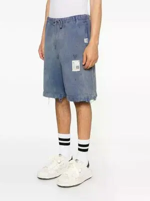 Mihara Yasuhiro Distressed Drawstring Shorts - Blue