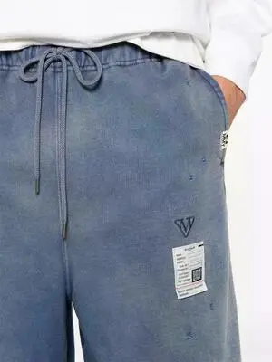 Mihara Yasuhiro Distressed Drawstring Shorts - Blue