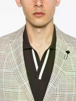 LARDINI Checked Blazer - Neutrals