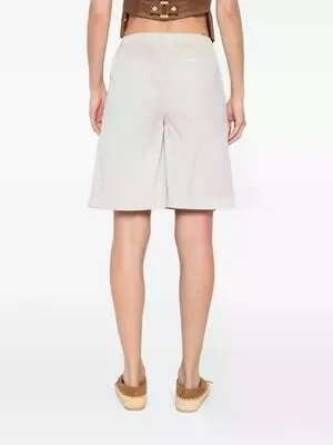 VIA MASINI 80 Pleated Shorts - Neutrals
