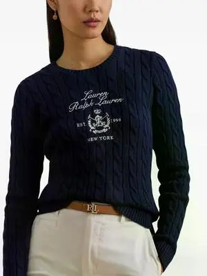 Ralph Lauren Cable-knit Crew-neck Jumper - Blue