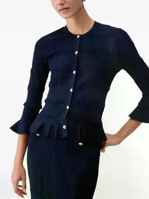 Liu Jo Round-neck Button-down Cardigan - Blue