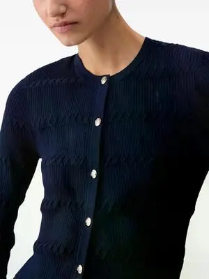 Liu Jo Round-neck Button-down Cardigan - Blue