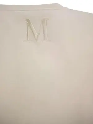 Max Mara Logo-embroidered T-shirt - Neutrals