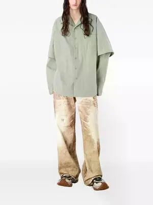 Camper Buttoned Layered Shirt - Green