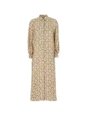 Max Mara Printed Silk Shirt Dress