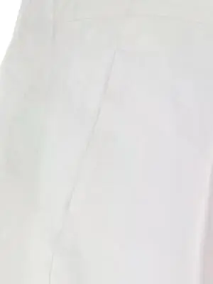 Max Mara Pleat-detail Linen Shorts - White