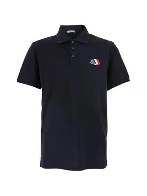 Moncler Logo-patch Polo Shirt - Blue