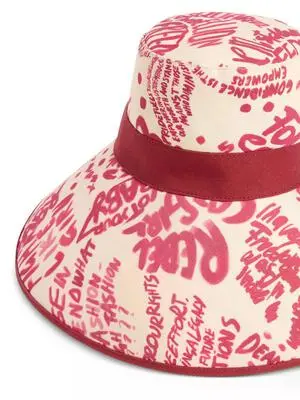 Dsquared2 Rebel Hibiscus Hat - Neutrals