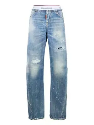 Dsquared2 Light Wash Loose Twist Jeans