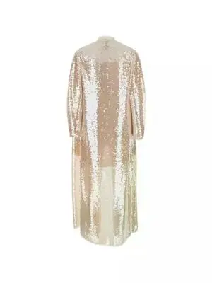 FORTE_FORTE Sequin-embellished Cape - Neutrals