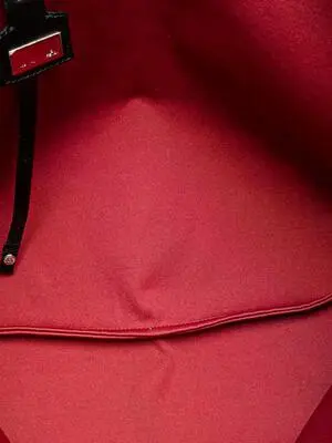 Fendi 2000-2010 Medium Zucchino Canvas Roll Tote Bag - Red