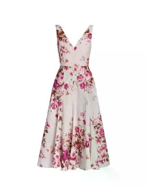 Erdem Floral-pattern Midi Dress - White