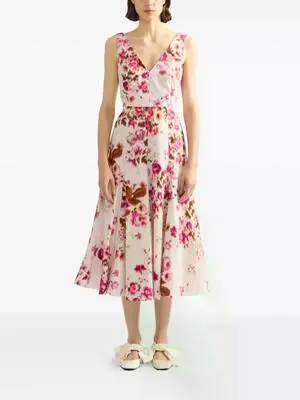 Erdem Floral-pattern Midi Dress - White