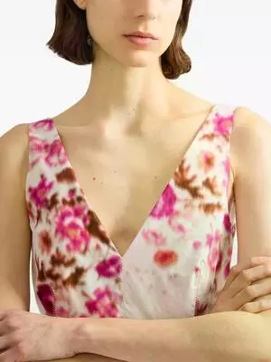 Erdem Floral-pattern Midi Dress - White
